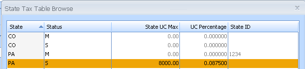 Update Federal And State Tax Tables