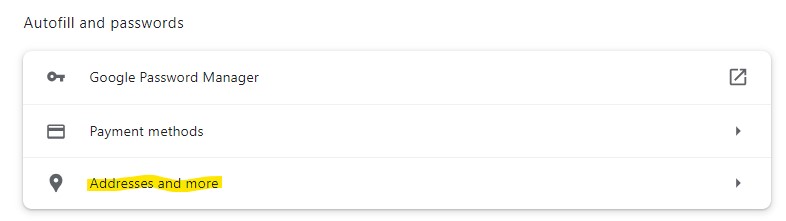 Turn Off Internet Browser Auto Complete Setting