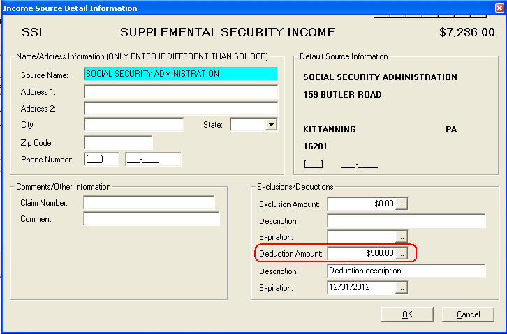 Where does 50058 information pull from