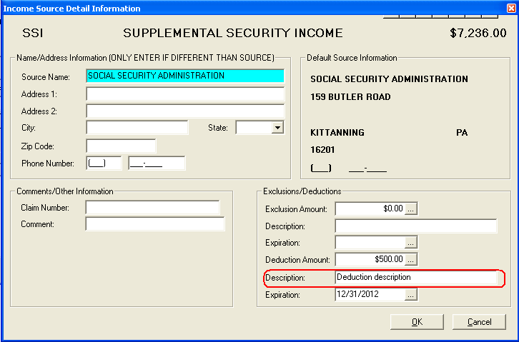 Where does 50058 information pull from